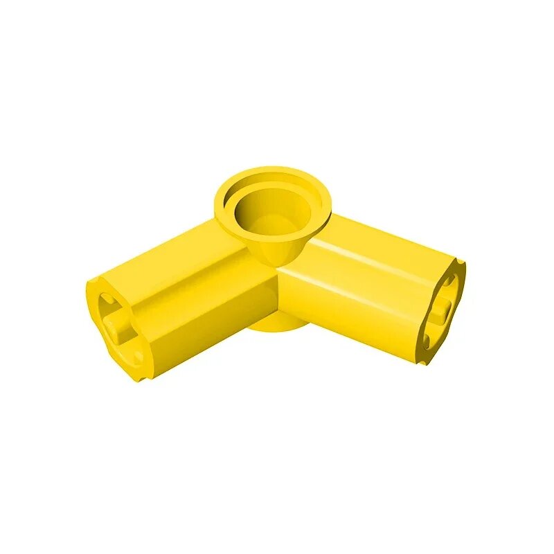 Желтый угловой разъем оси и штифта GOBRICKS, 030