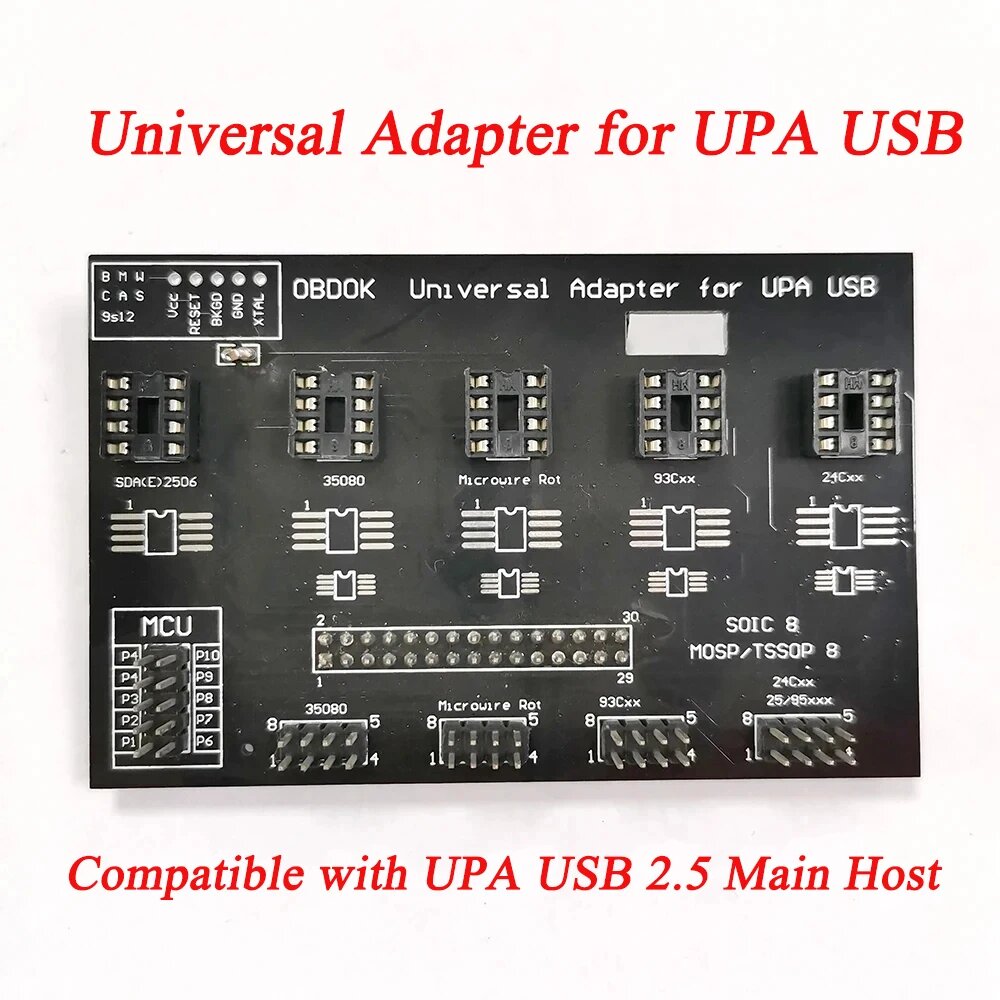 Программатор ЭБУ UPA USB V1.3 с полным набором адаптеров, инструмент для чип-тюнинга с 1PC PCB