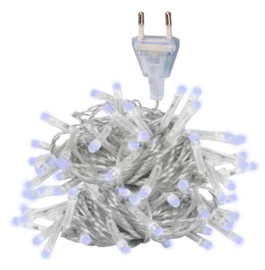 Гирлянда Фаzа / Фаза AC-G01-120W нить, ПВХ, 120 световых точек холодный белый, IP20, длиной 12.8м / новогодние украшения для декора дома
