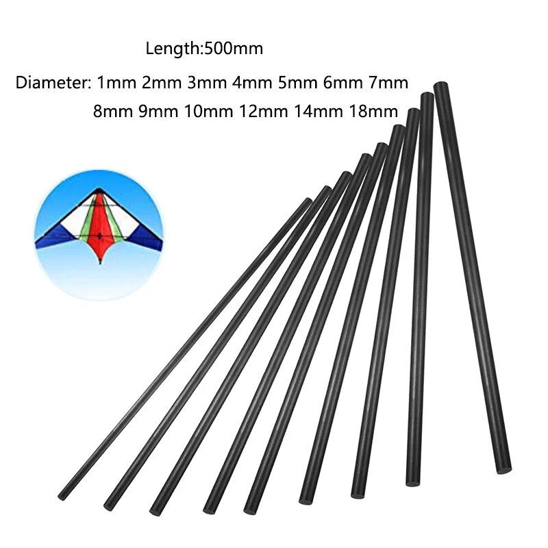 Стержни углеволокна 2x500mm, 5шт, цвет: 2