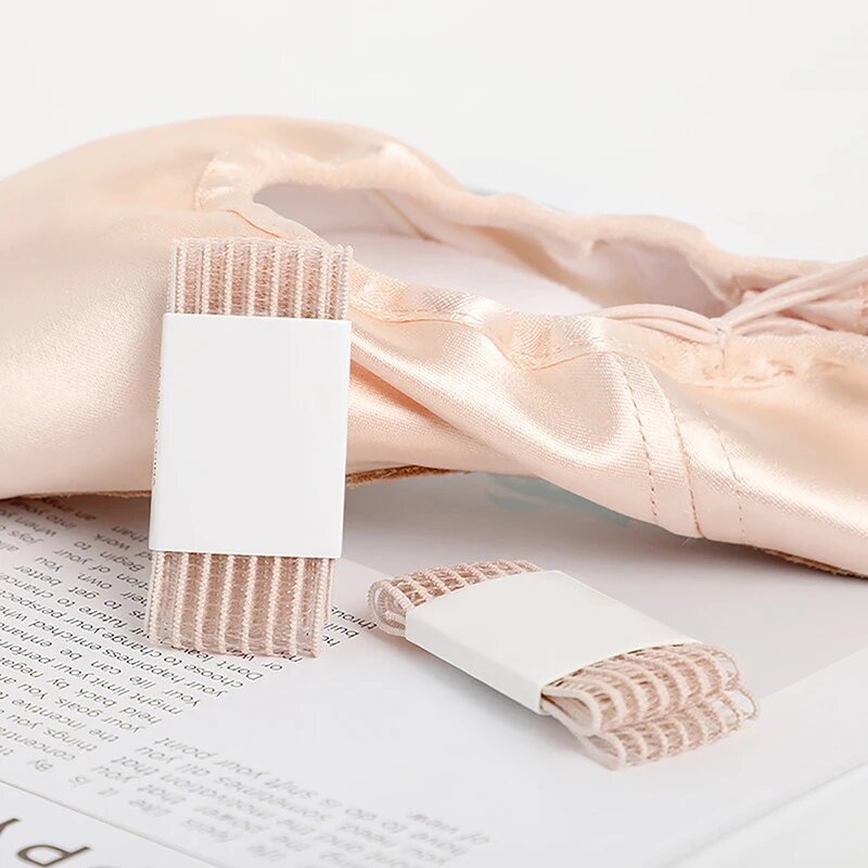 Балетные пуанты, эластичные ленты, розовая ажурная лента, невидимая резинка для пуантов