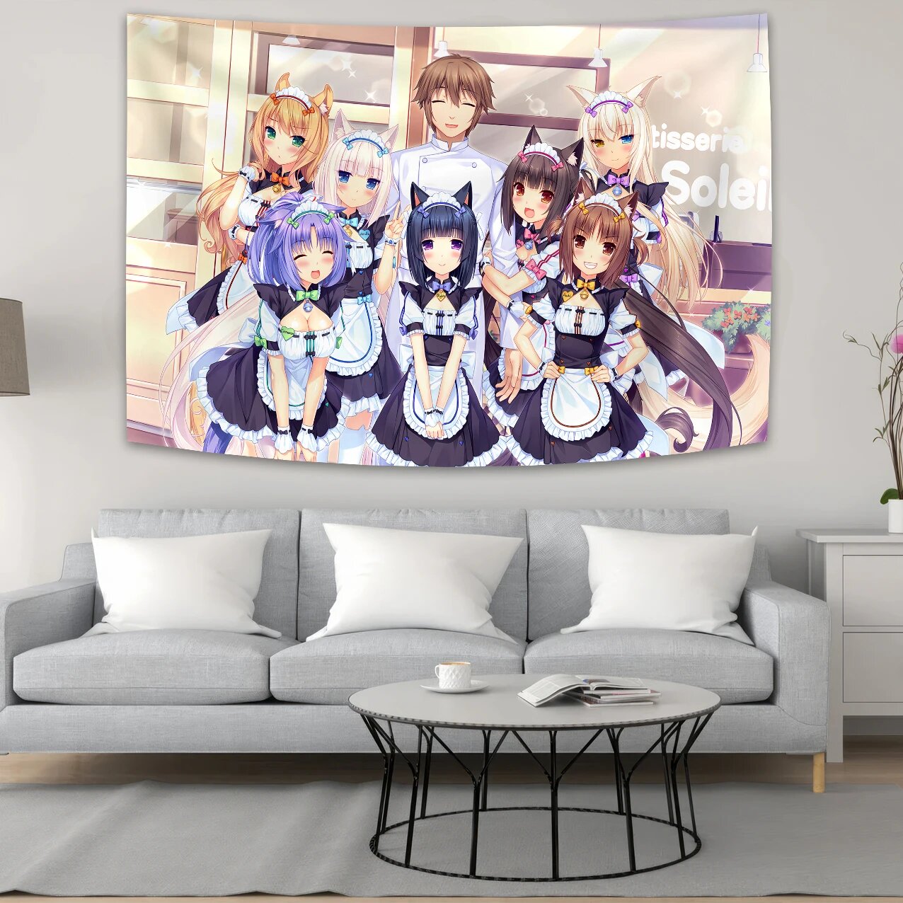 NEKOPARAs Аниме Гобелен 90x150 см 40x60cm, D