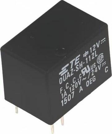 Реле TE Connectivity OUAZ-SH-112L.900 электромагнитное SPDT Uобмотки 12ВDC 1A/120ВAC 1A/24ВDC 1 шт
