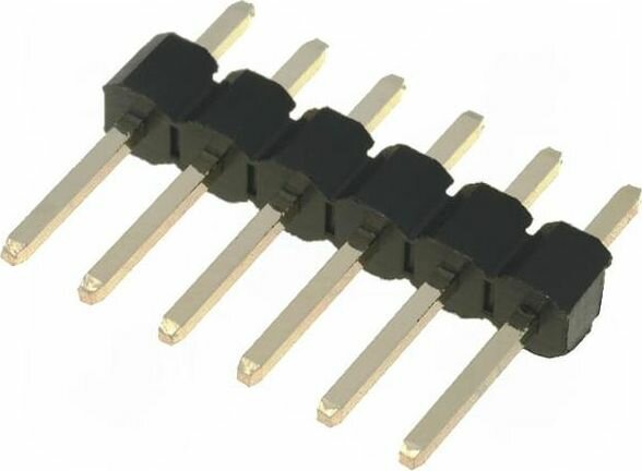 Штыревой разъем CONNFLY DS1021-1*6SF11-B IDC "папа" PIN 6 прямой 2,54мм THT 1x6 go, 1 шт