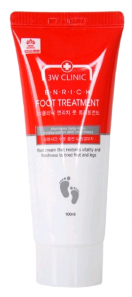 3w Clinic Enrich - Foot Treatment Восстанавливающий крем-маска для уставших ног 100 мл.