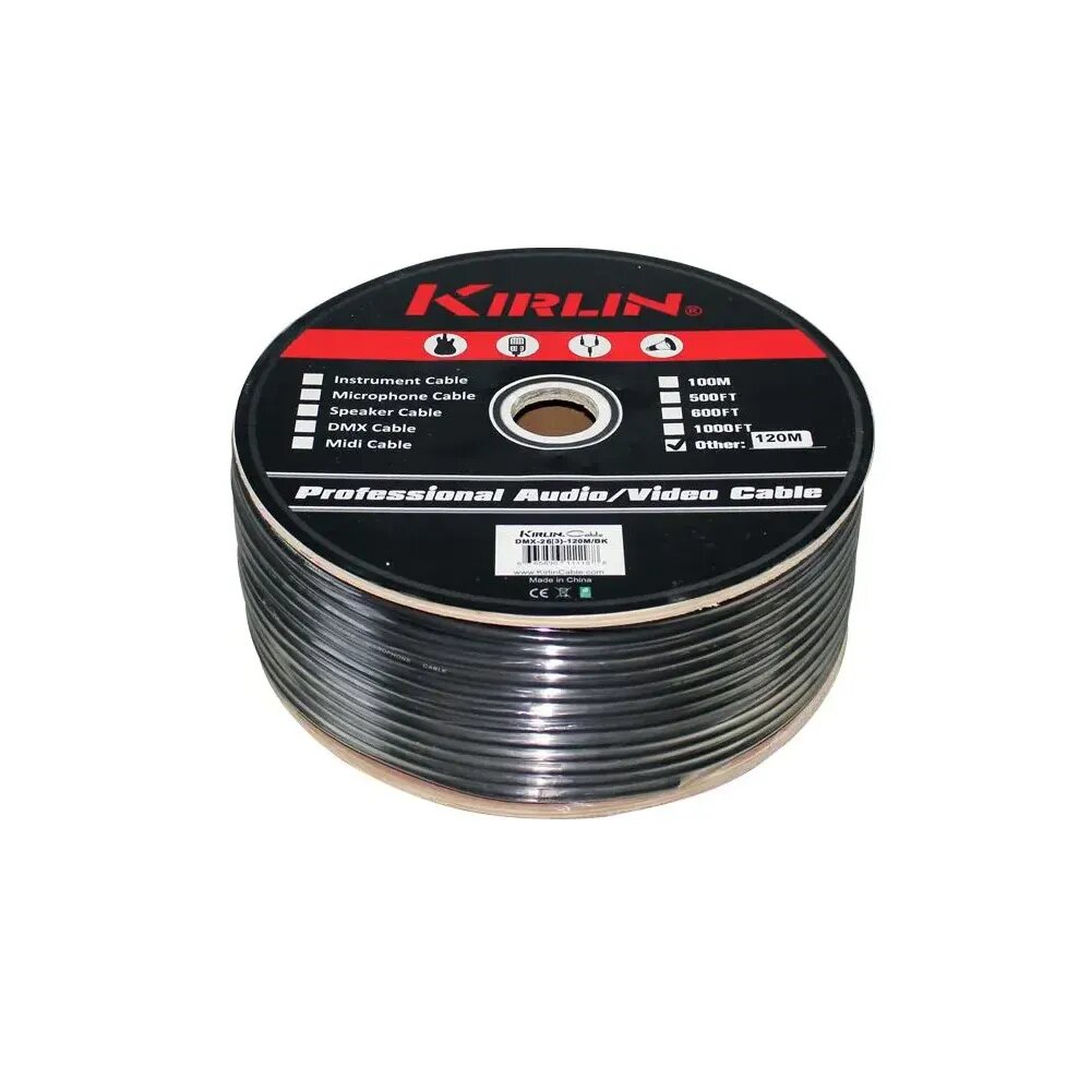 Кабель в бухте Kirlin DMX-26-3 Black 1 м