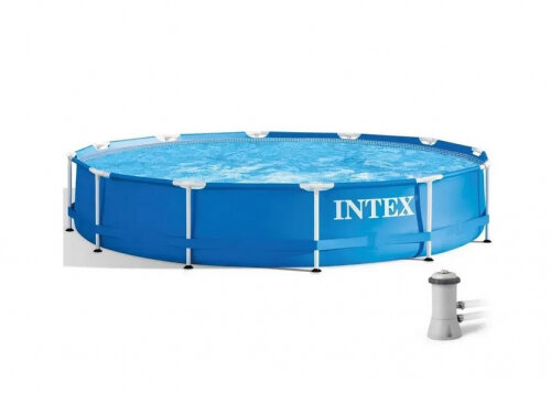 Бассейн каркасный Intex 366х76см фильтр-насос 220в.
