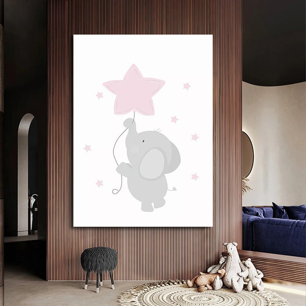 Звери / Картина в детскую комнату, картина на холсте / на стену, 40х60 см.