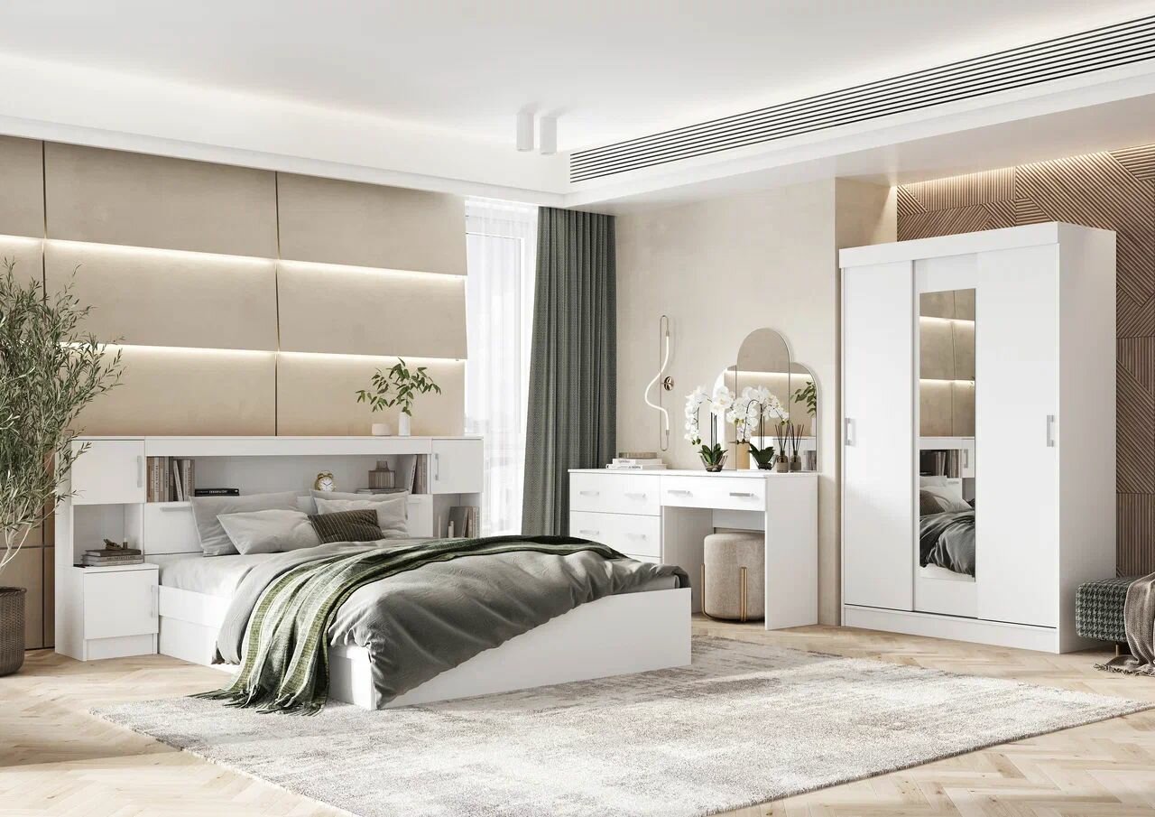 Спальный гарнитур Бася. Белый.