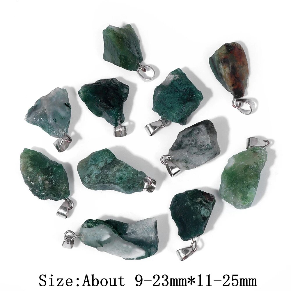 Черный турмалин кулон RISYF Изумрудный, 5 Pieces, 14. Indian agate