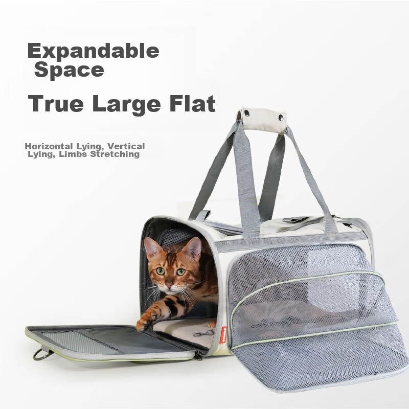 PAWAII Cat Carrier Portable Bag, Pet Airline Crate Space Capsule Dog Cat Backpack Cat Cage Outdoor Cat Carrier Large Green