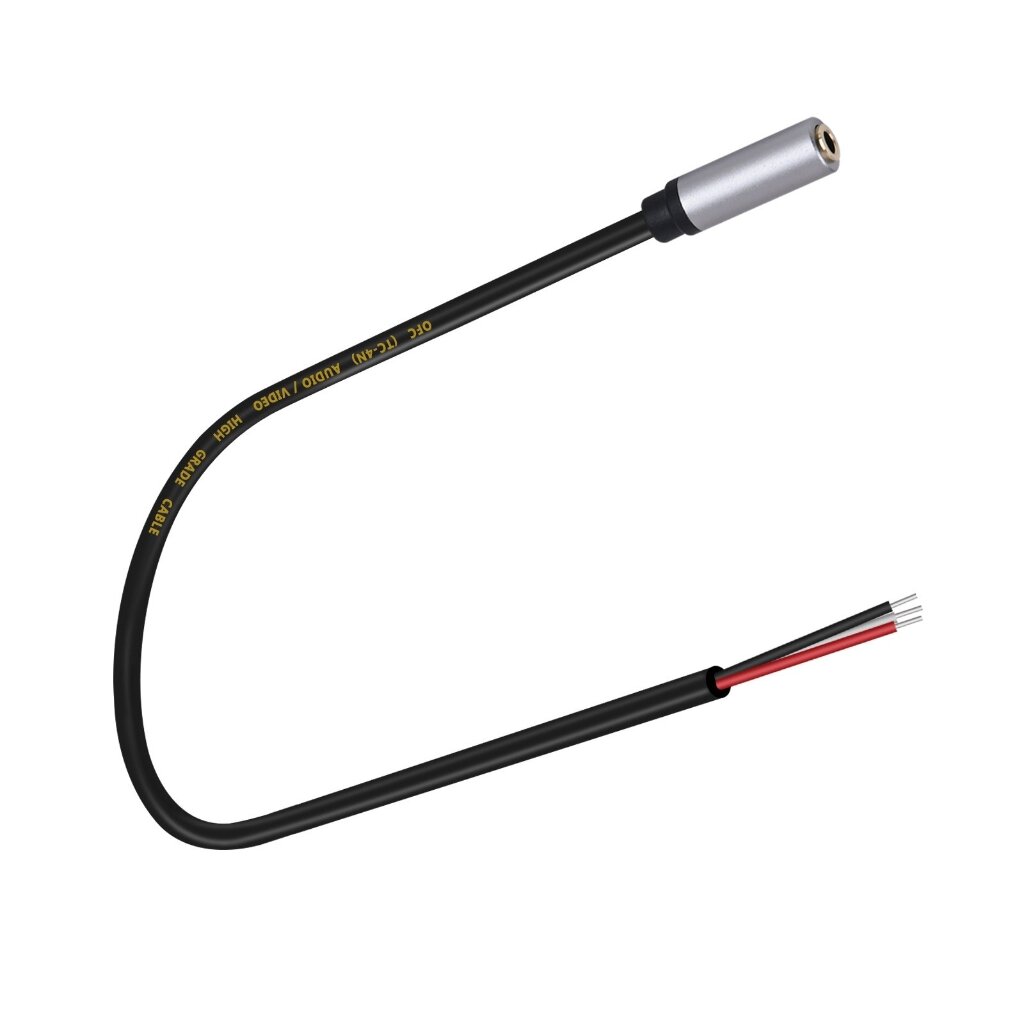 Сменный разъем 3,5 мм для подключения стереокабеля TRS с открытым концом к Оголенному Проводу для Ремонта наушников и Подключения Динамиков