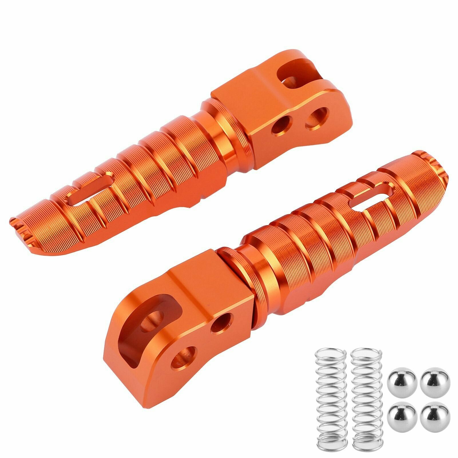 Пара алюминиевых подножек для мотоциклов 125/250/300 RC200/390 2014+ (оранжевые)
