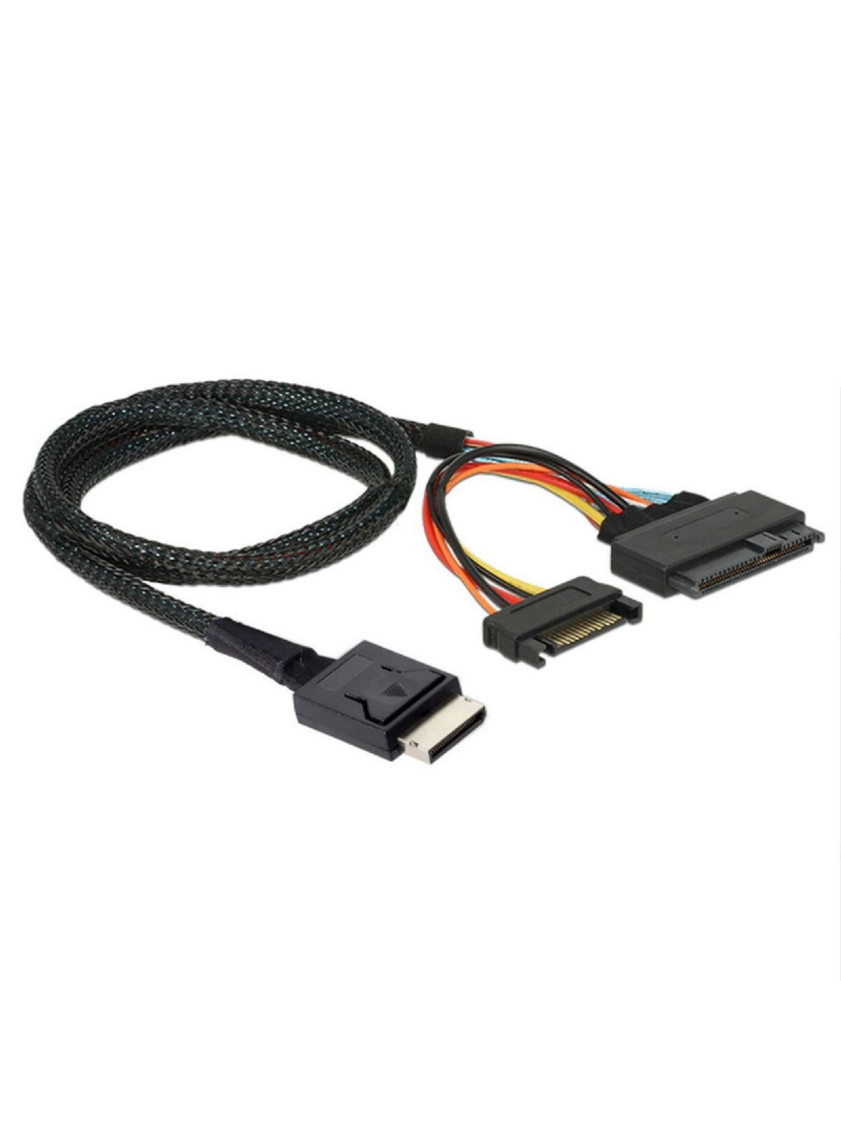 SFF-8611 4I to SFF-8639 with 15 Pin Male Power Cable PCIE Transmission Cable Chassis Cable for Data Center Servers