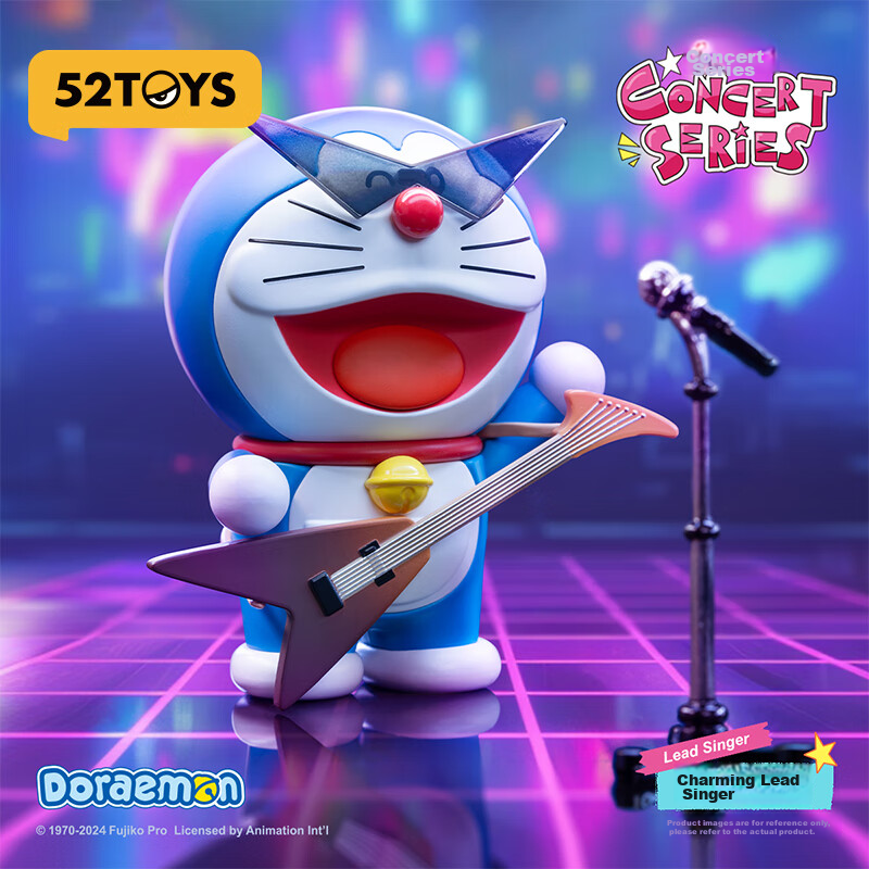 52TOYS Doraemon Concert Series, Anime Trendy Figurine, Blind Box, Action Figure, Gift, Single Piece Randomly Selected