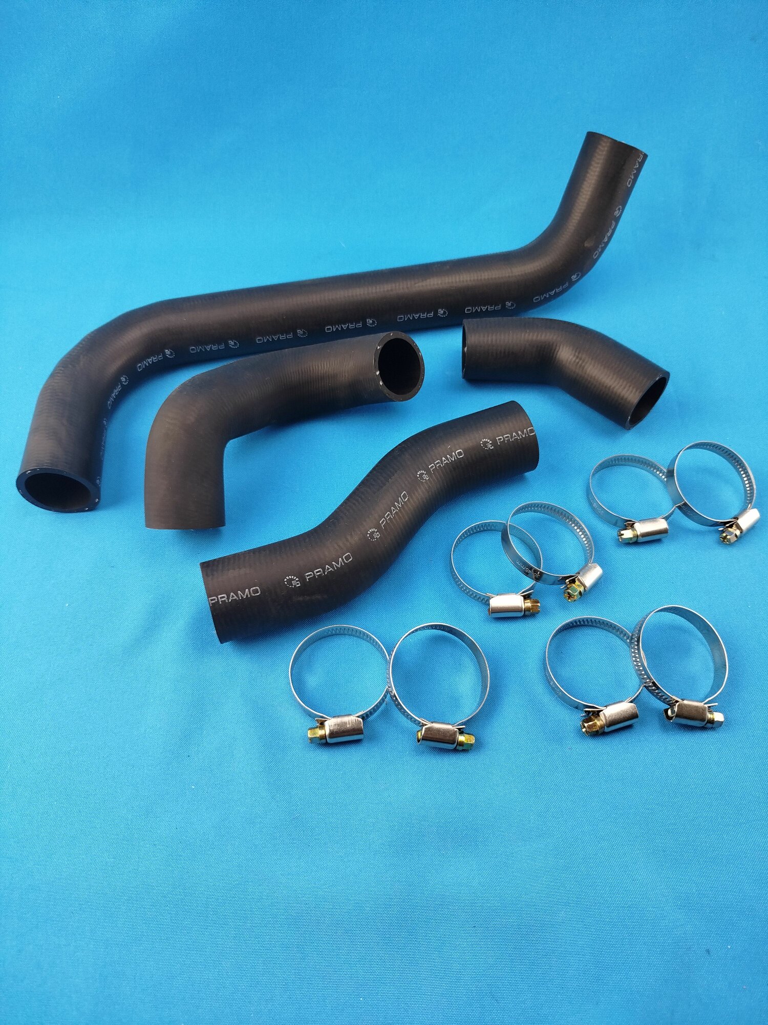 Патрубки радиатора (к-т) "прамо" для а/м ВАЗ 2121 с хомутами