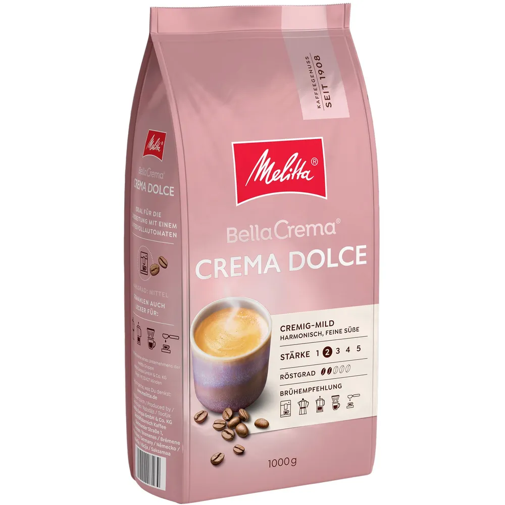 Кофе в зернах "Melitta BC Crema Dolce", арабика, средняя обжарка, 1кг