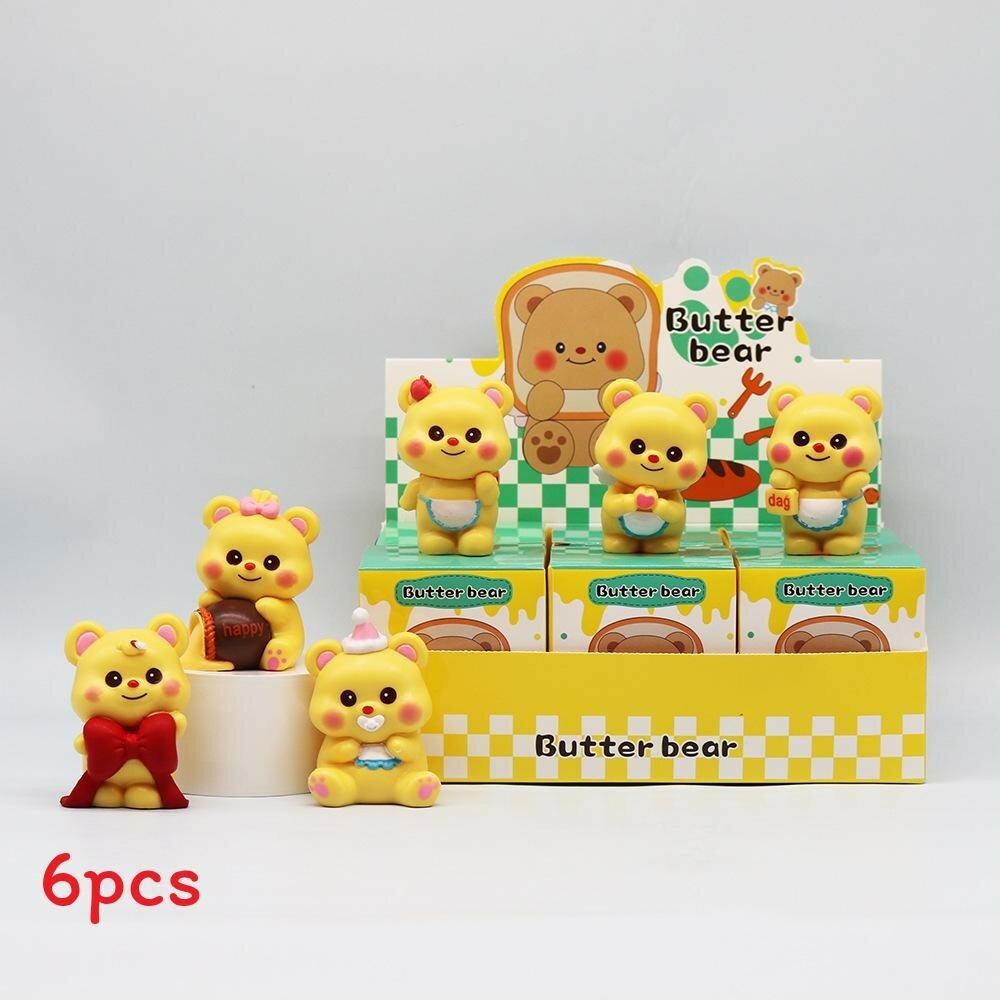 Butter bear figurina dekorativnaya iz pvc sladkiy stil dlya fanatov i lyubiteley podarokov
