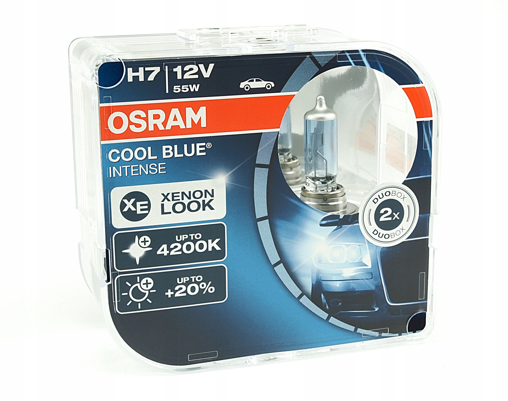 Лампа галогеновая 12v h7 55w +20% яркости (osram)