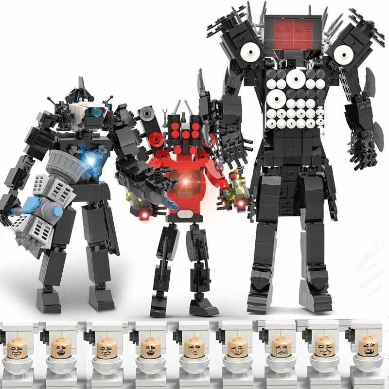 Конструктор лего набор строительных блоков скибиди туалет фигурки подарок для мальчиков и девочек skibidi toilets