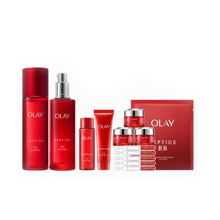 Набор для ухода за кожей лица женский Olay Regenerist Peptide 24 Красная серия антивозрастной, Ten Three-Piece Set