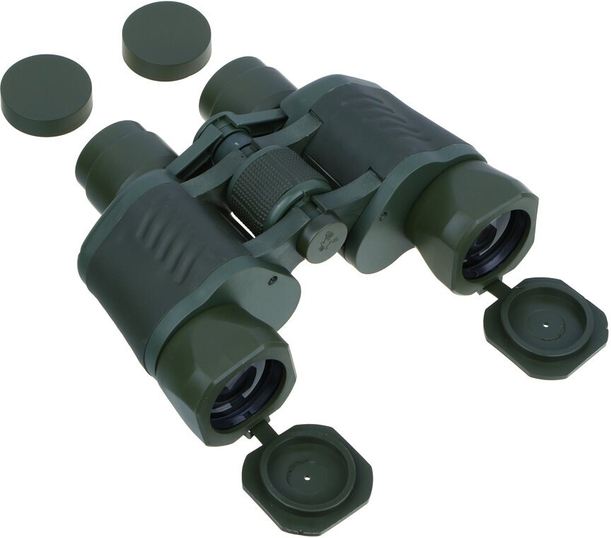 Туристический бинокль, пластик/каучук, 50x50 увеличение, зеленый