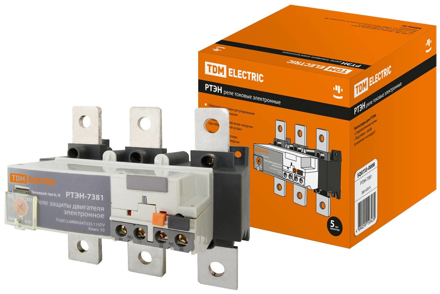 Реле токовое электронное РТЭН-7381 380-630А TDM
