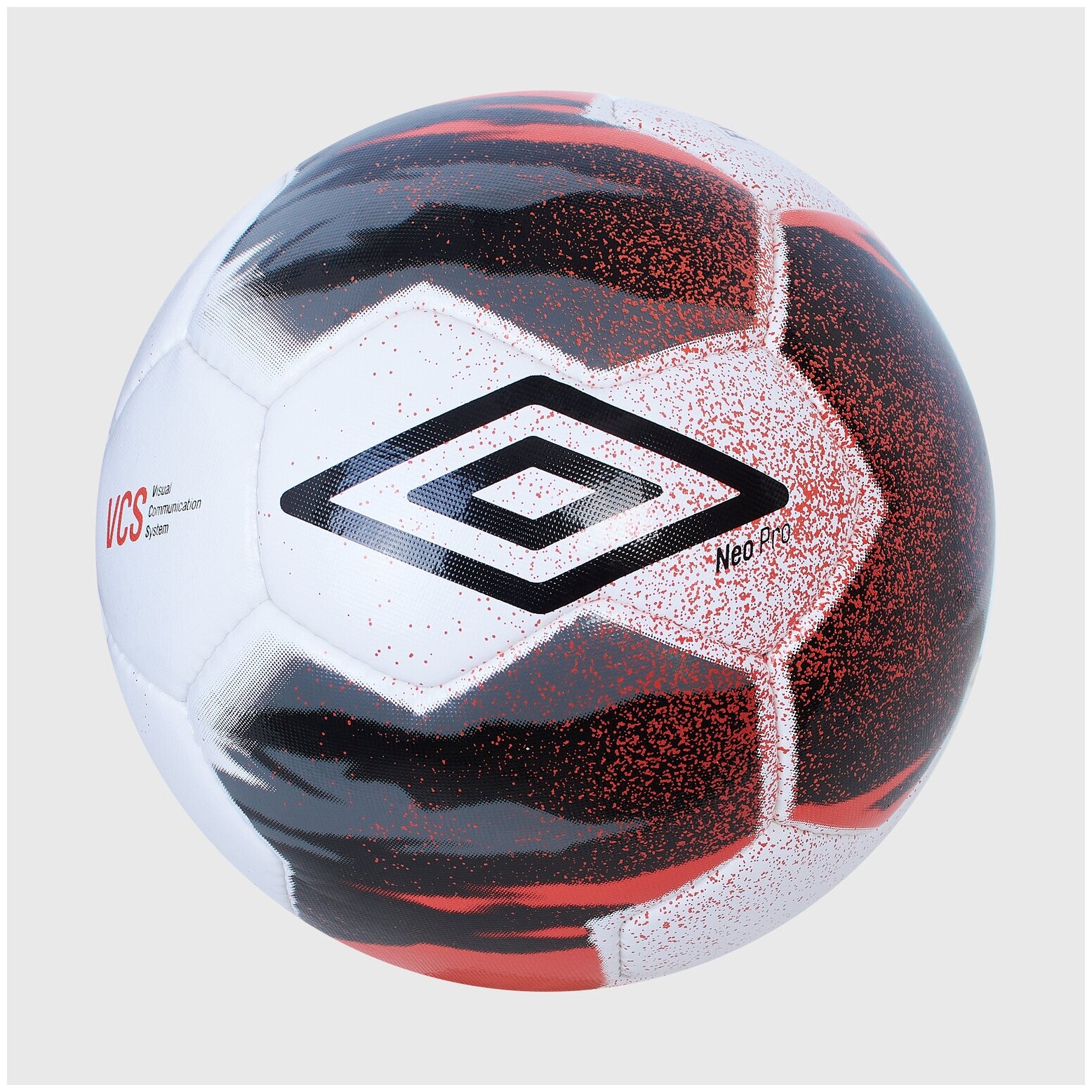 Футбольный мяч Umbro Neo Professional 21090U-CRD, размер 5, Белый - Красный