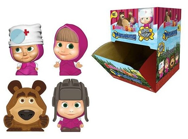 Фигурка-мялка 36298-0020070-01 в капсуле, 35шт в шоубоксе, цена за 1шт, ТМ Маша и Медведь