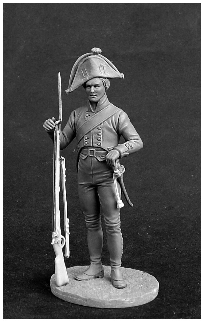 CHM-54216. Мушкетер пехотных полков, Пруссия 1800-07 гг. 54 мм. Материал - смола.