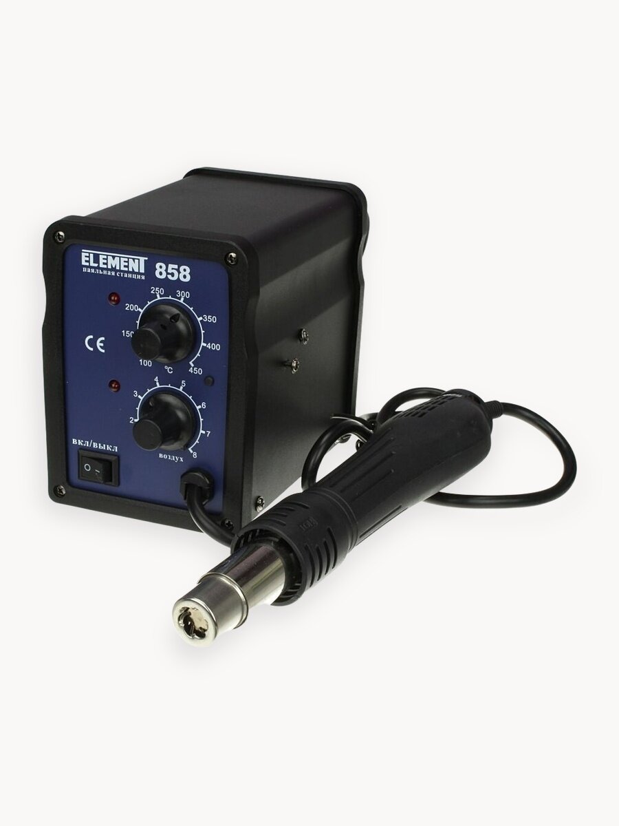 Паяльный фен Element 858, 650Вт, нихромовый нагреватель, питание 220В