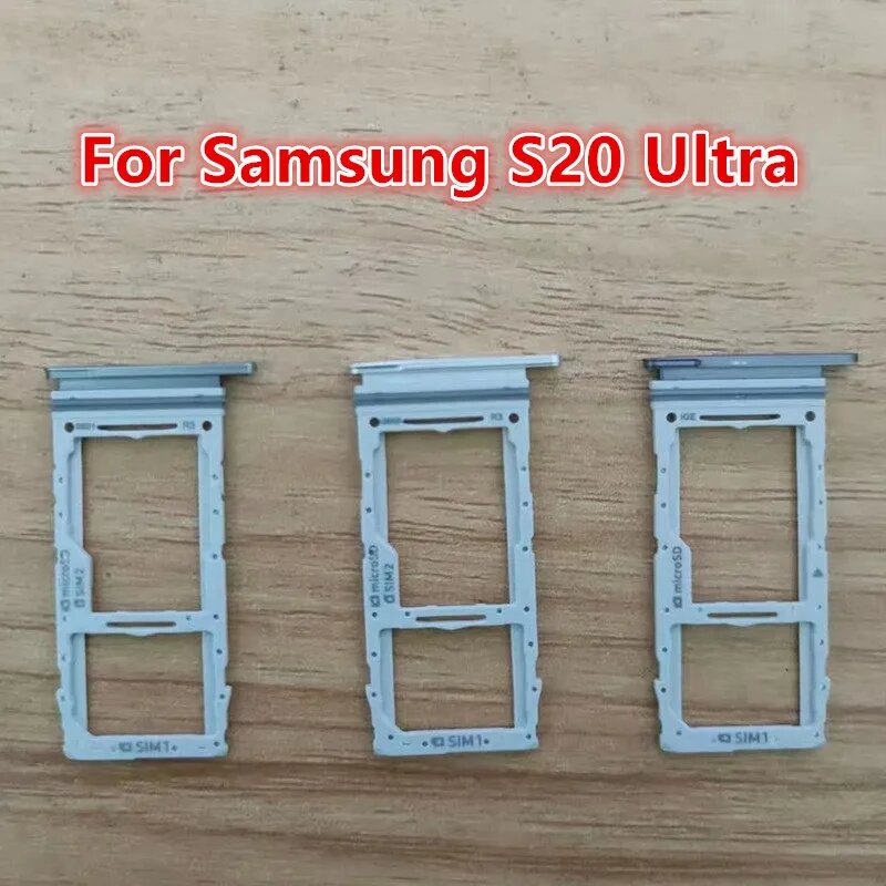 S20Ultra слоты для SIM-карты для Samsung Galaxy S20 Ultra 4G 5G G988, адаптеры для Черный, черный