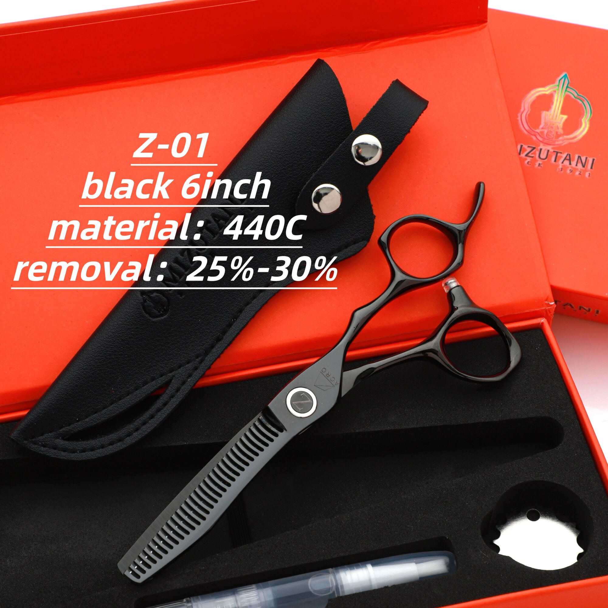 Профессиональные парикмахерские ножницы 6,3/6,7 дюйма VG10 Z01 black 6inch25-30