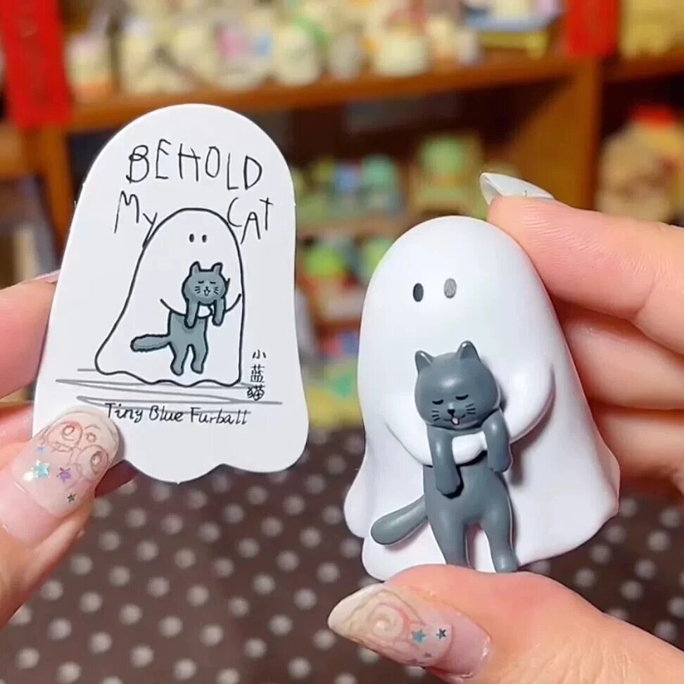 Фигурки 52TOYS Ghody Behold My Cat в слепых коробках Серый, H