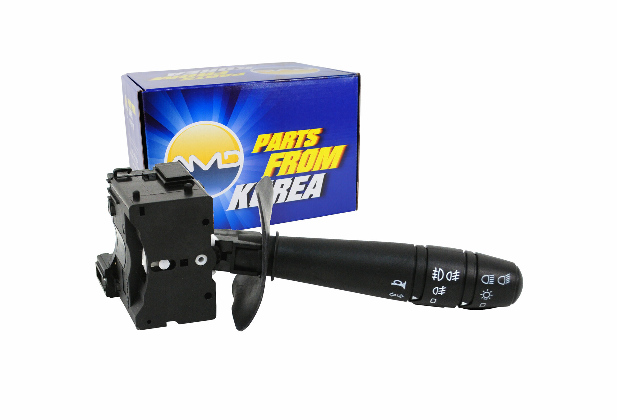 Переключатель подрулевой света фар и поворотников 6001548108 AMD. SBG17 с ПТФ для RENAULT Logan LS Sandero LADA Largus