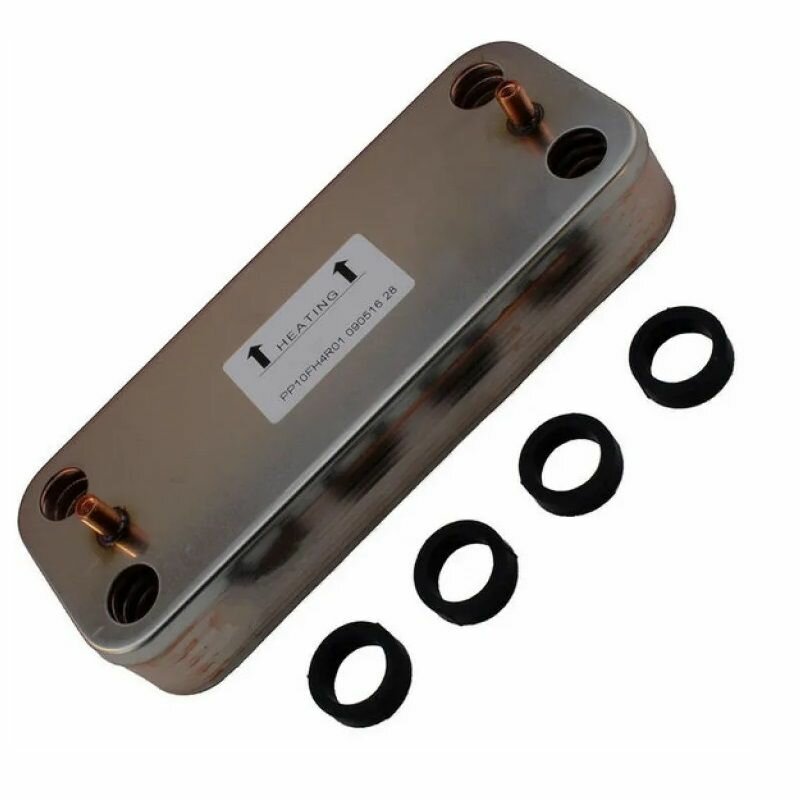 Теплообменник пластинчатый 10 пластин Ferroli (с прокладками), 3980I000