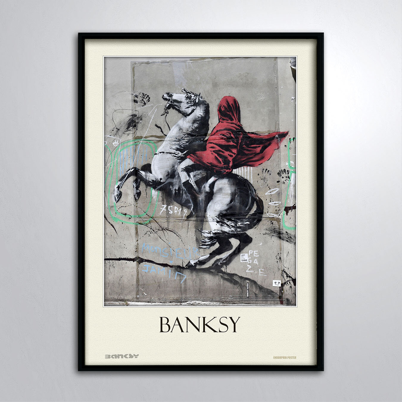 Постер без рамы/Картина на стену/Бэнкси Всадник Грффити