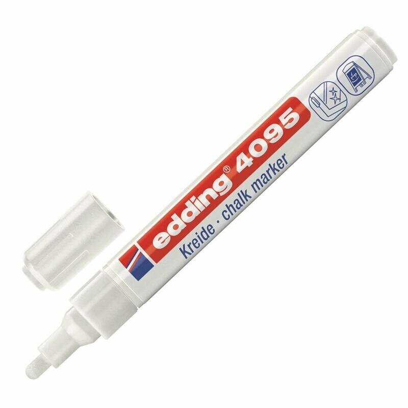 Маркер меловой Edding E-4095 chalk marker белый_049, 397284
