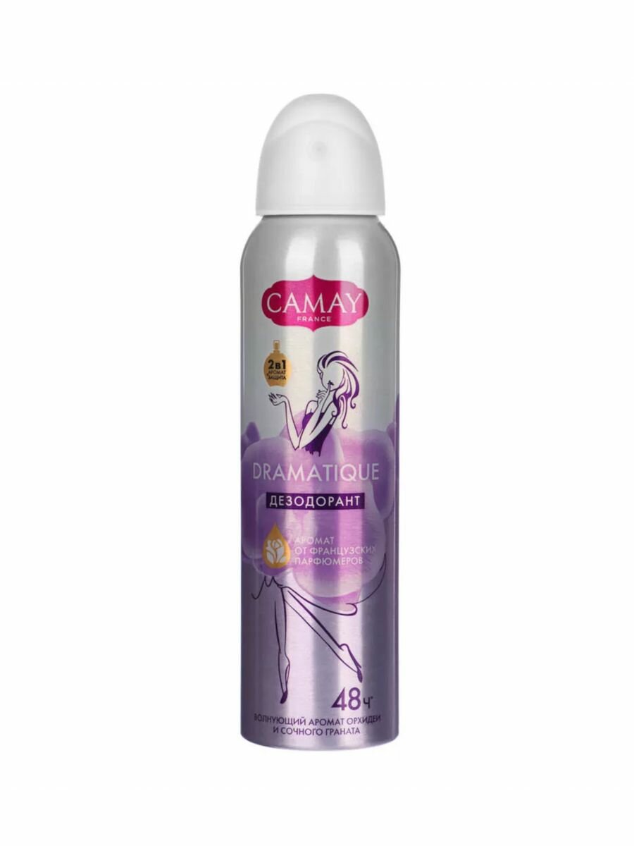 Camay-Дезодорант спрей для тела женский Dramatique 48ч