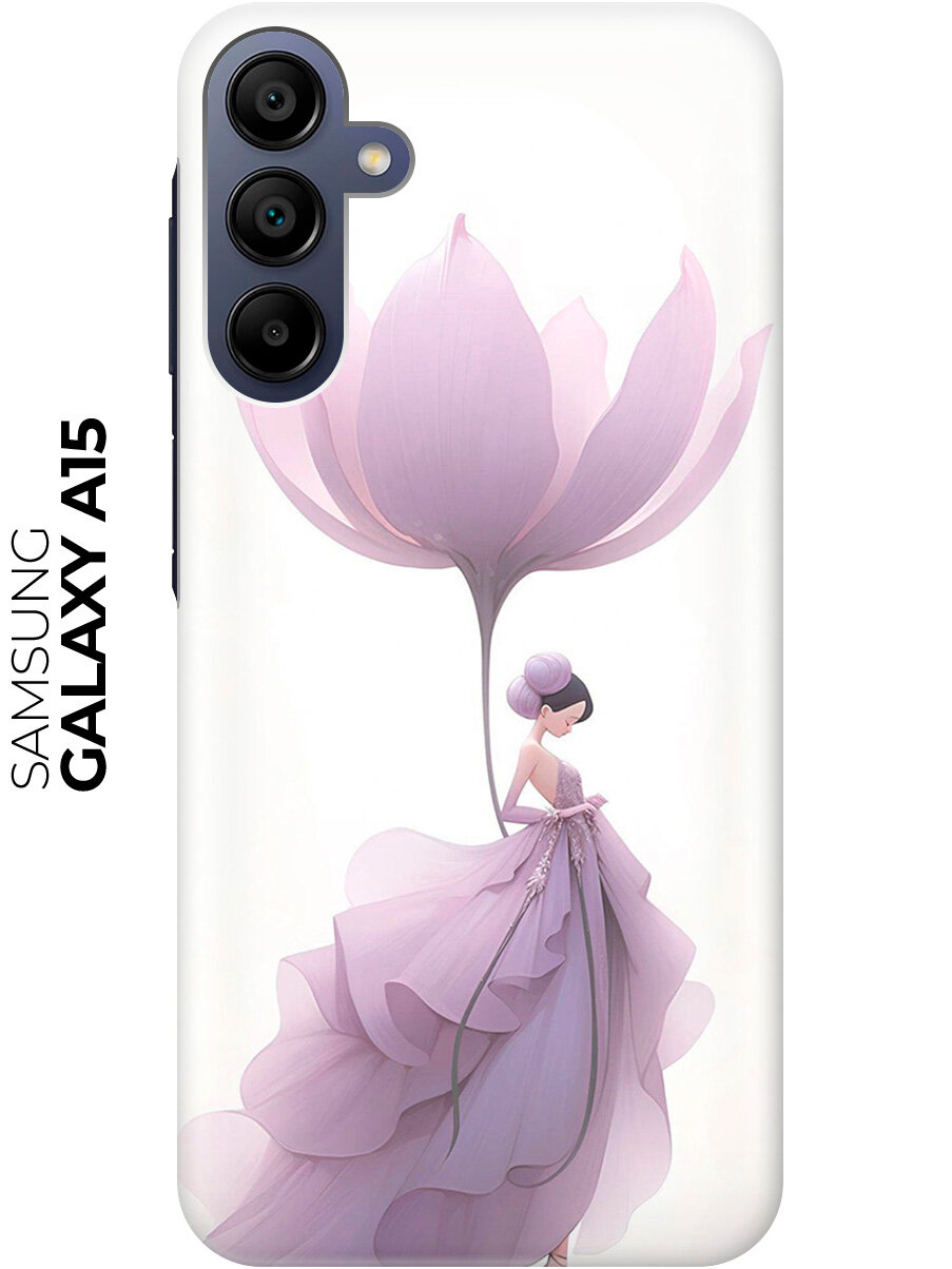 Силиконовый чехол на Samsung Galaxy A15 / Самсунг А15 с рисунком "Цветочная девушка"