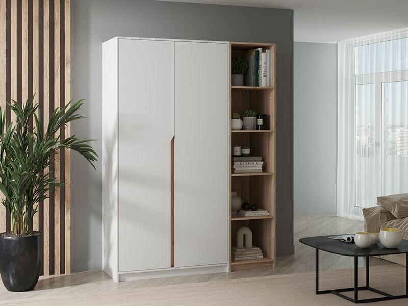 Шкаф распашной для одежды "Берн 4" 140х200х52, белый