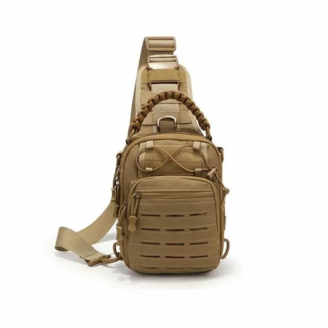 Тактическая сумка рюкзак Шторм через плечо с одной лямкой/сумка для охоты и рыбалки 7 литров койот