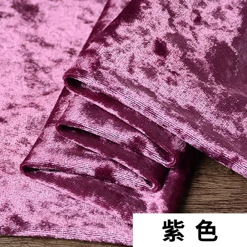 Бархатная ткань смешанного состава для рукоделия 0,5х1,6 м Фиолетовый, Purple