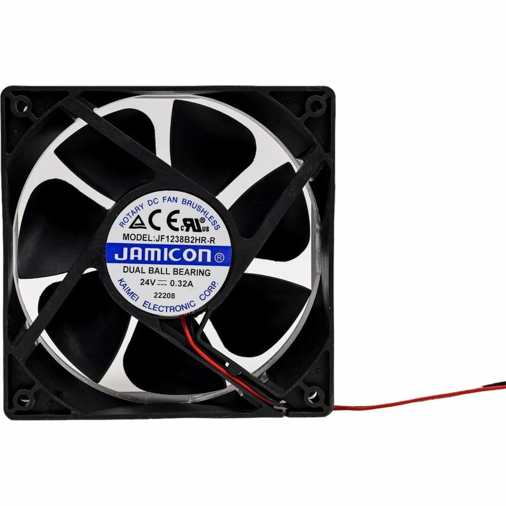 Вентилятор JAMICON JF1238B2HR 120х120х38 24В с разъемом 2 конт. MOLEX 5239-2(PHU-2) С00034861, пластик