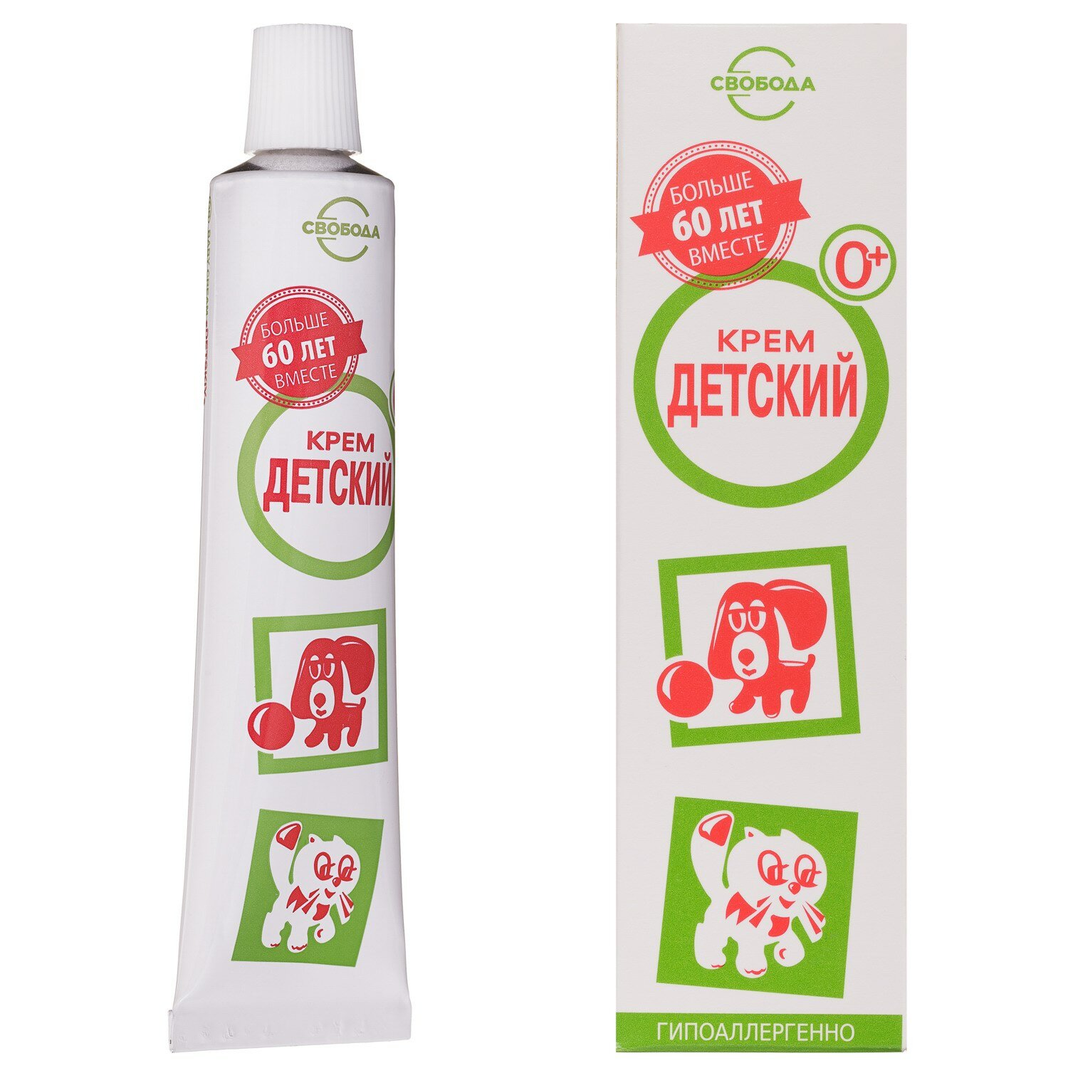Крем детский Свобода 40 г, гипоаллергенный, в тубе (4600936182304)