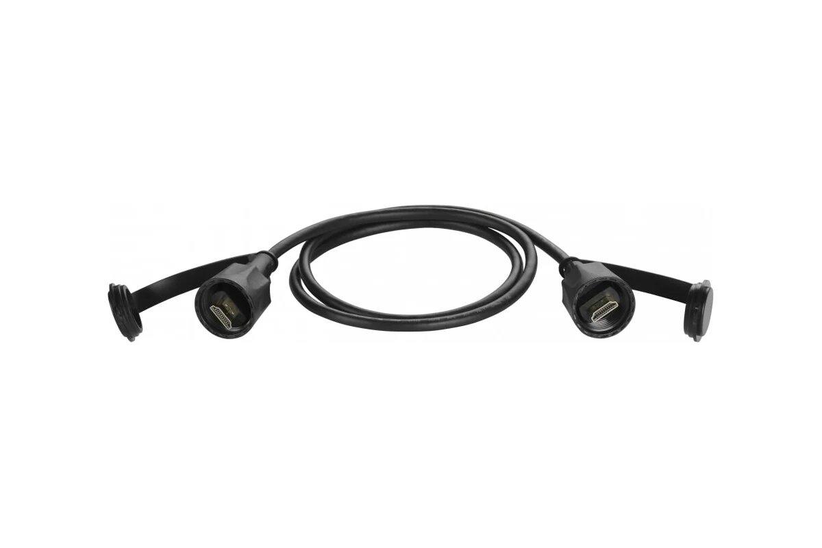 LANMASTER Индустриальный шнур HDMI, IP68, 5.0 м, черный LAN-HDMI-HDMI-5.0-WP