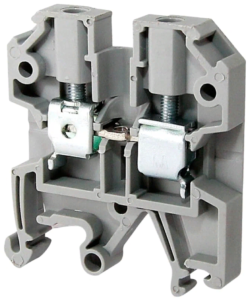 Клемма для проводов TDM Electric / ТДМ Электрик ЗНИ-6мм2 (JXB50А) наборная винтовая, корпус огнестойкий полиамид, серый, 42х8мм, 1шт. / зажим