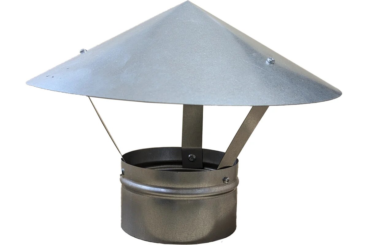 Вентмаркет зонт крышный сборный D110 для круглых воздуховодов из оцинкованной стали