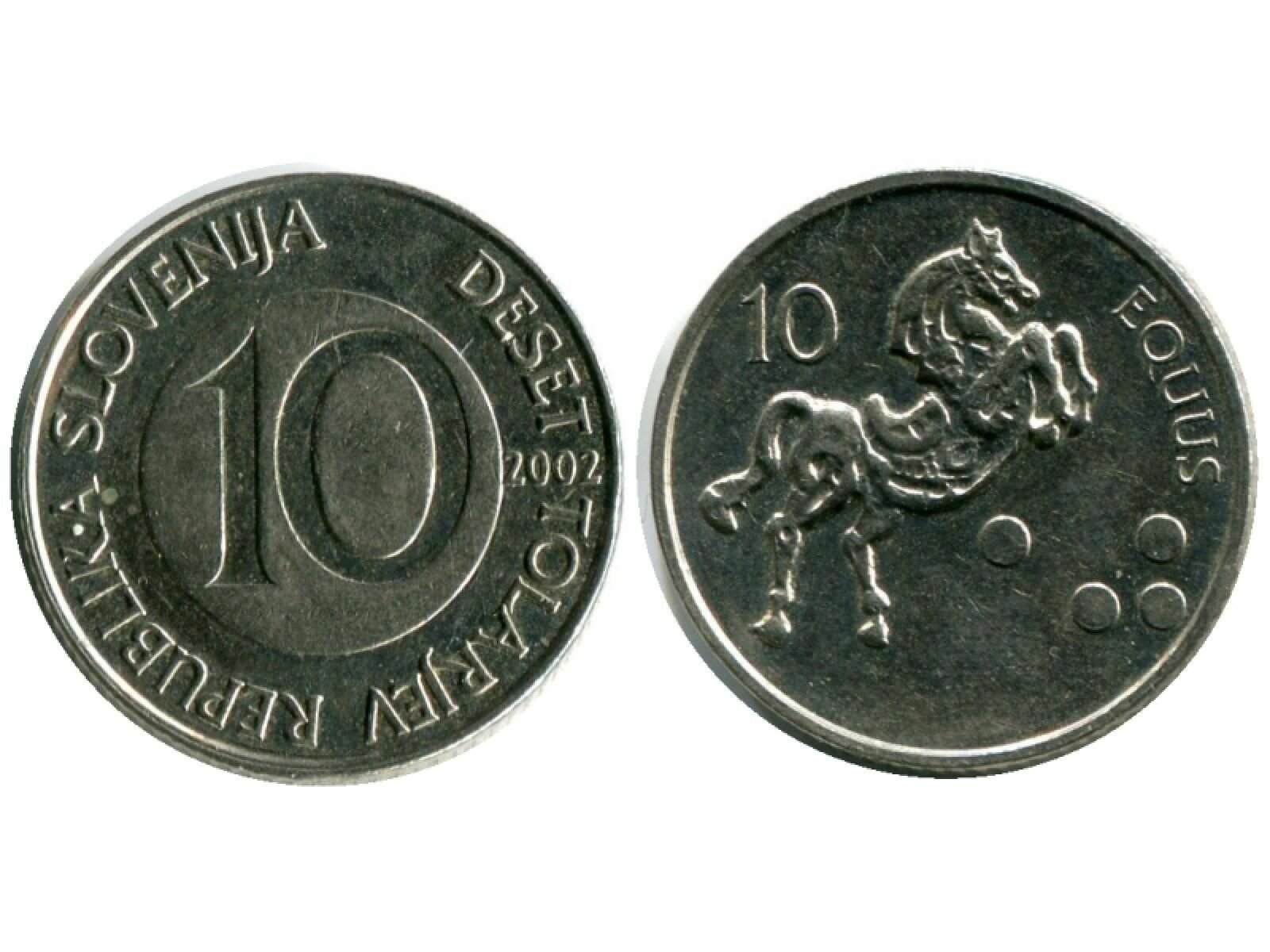 10 толаров Словении 2002 г.