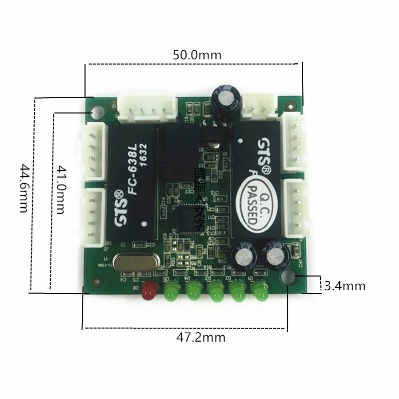 5-port pin4 Ethernet коммутатор 10/100 Мбит/с